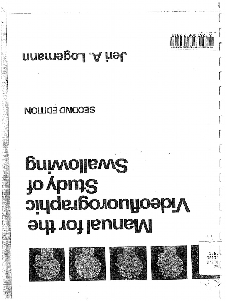 Logeman book - Videoflurographic swallowing | PDF