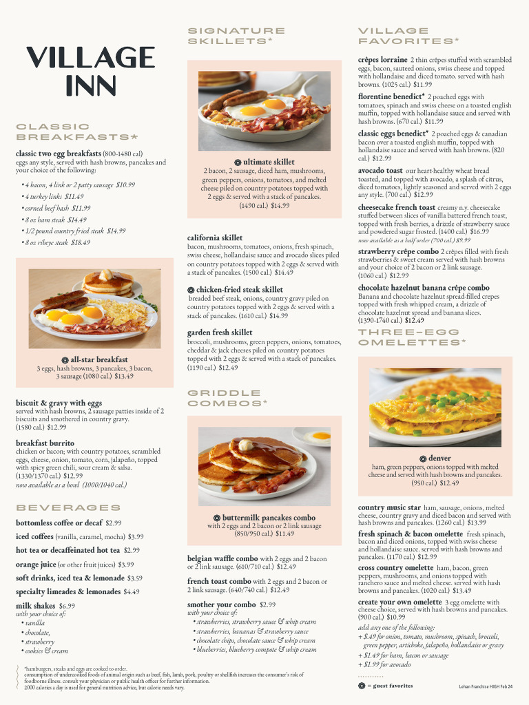 VI17548803 Lehan-Menu-Update TVI Dine-In 03-24 | PDF | Pancake | Salad