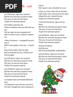 Last Christmas Lyrics | PDF