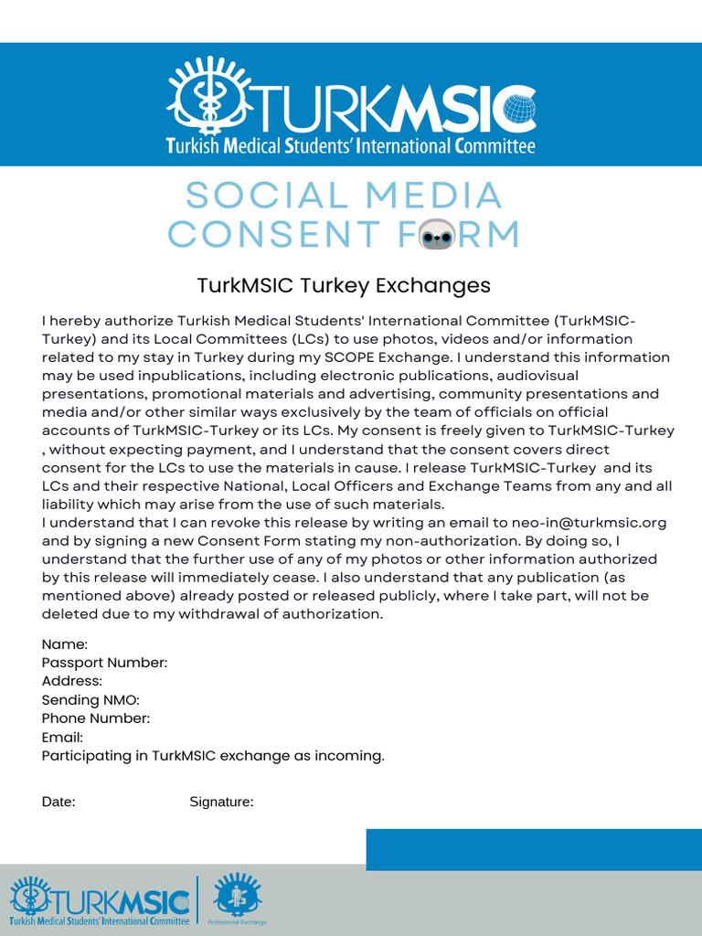 TurkMSIC Turkey Social Media Consent Form | PDF