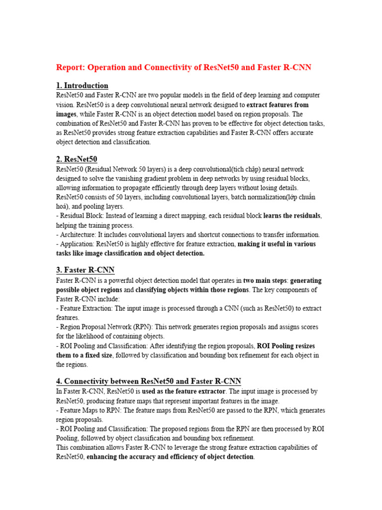 Report ResNet50 Faster RCNN | PDF | Computational Neuroscience ...