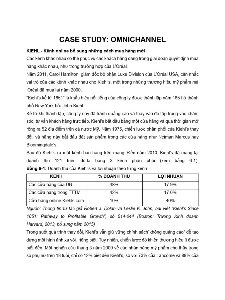 CASE STUDY - KIEHL - OMNICHANNEL | PDF