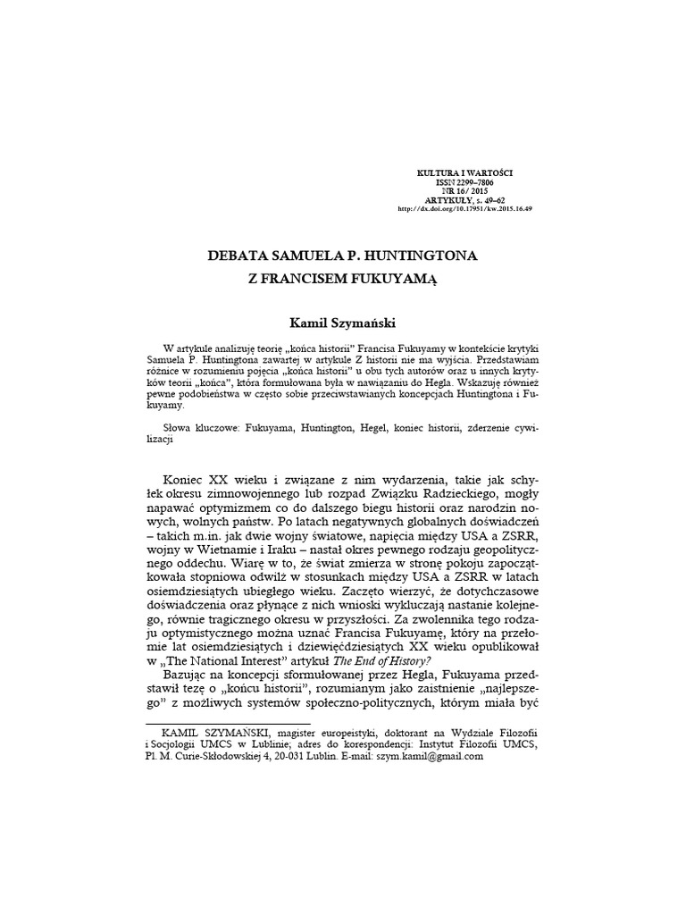Debata_Samuela_P_Huntingtona_z_Fran | PDF