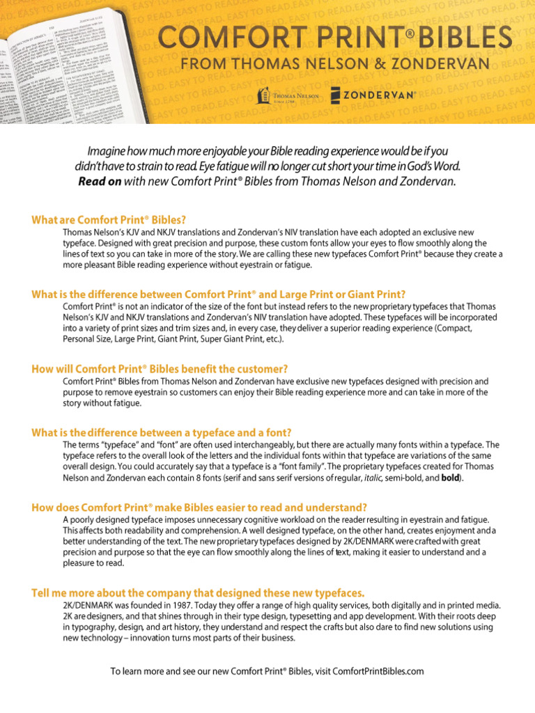 Comfort Print FAQ | PDF