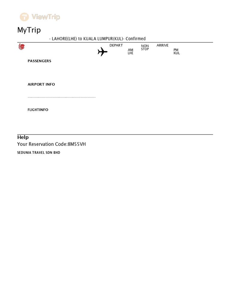 Travelport Viewtrip - My Trip - jilaNI - GHULAM | PDF