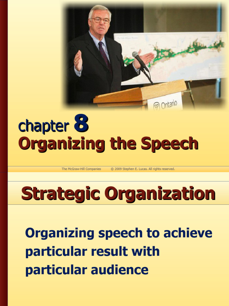 Chapter8 Organizingthebodyofthespeech 120109072338 Phpapp02 | PDF