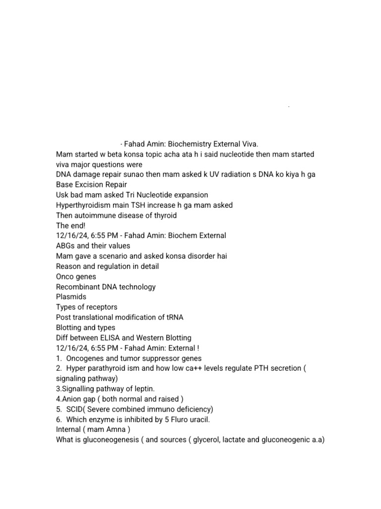 Biochemistry '27 Viva Qs | PDF | Biosynthesis | Metabolism