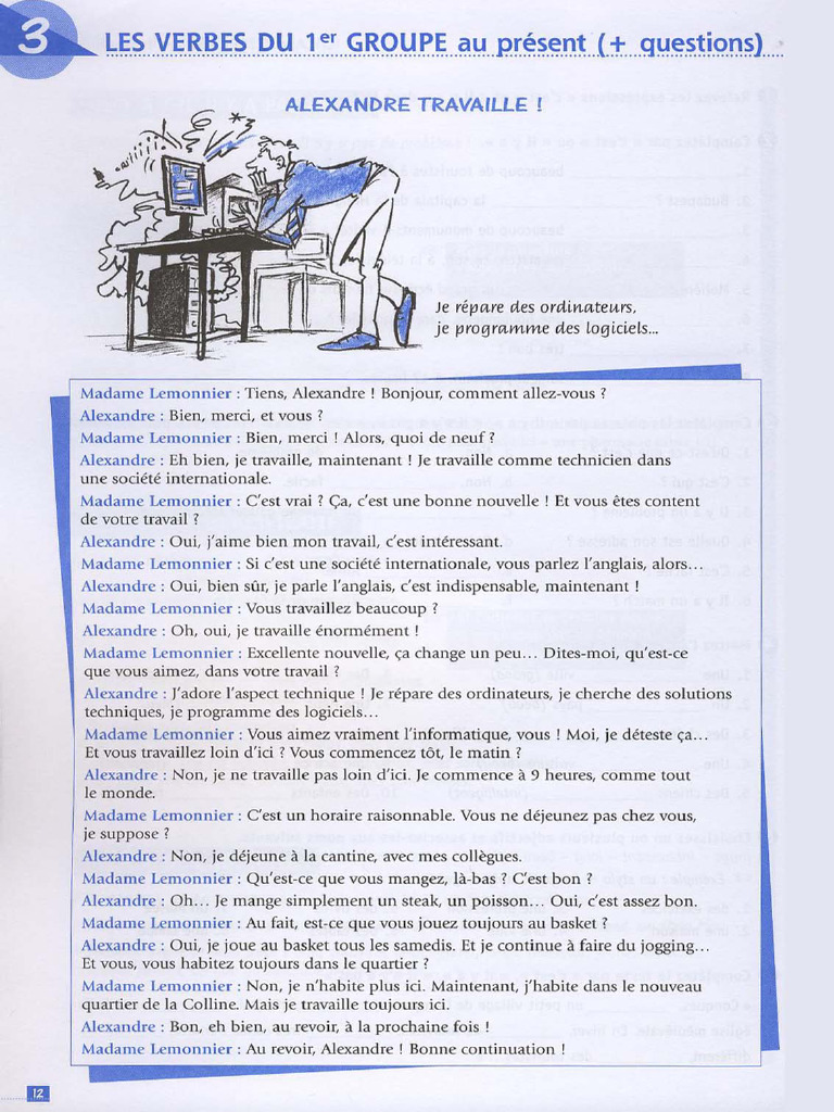 Les Verbes en - ER Du 1er Groupe-Debutant | PDF