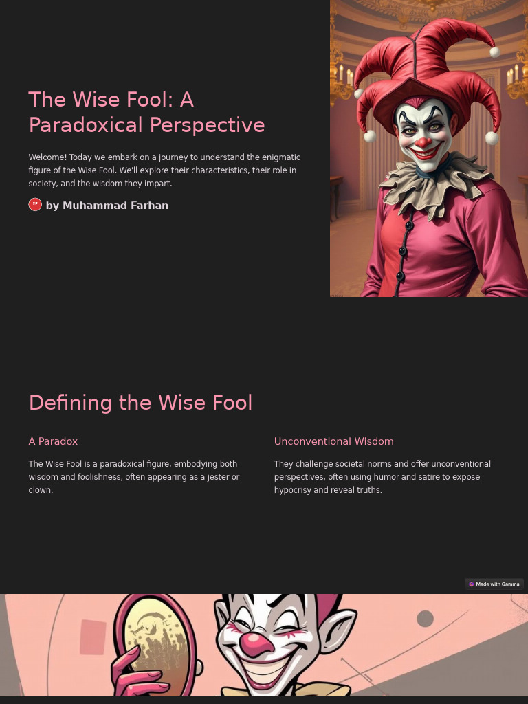 The-Wise-Fool-A-Paradoxical-Perspective | PDF | Jester | Wisdom