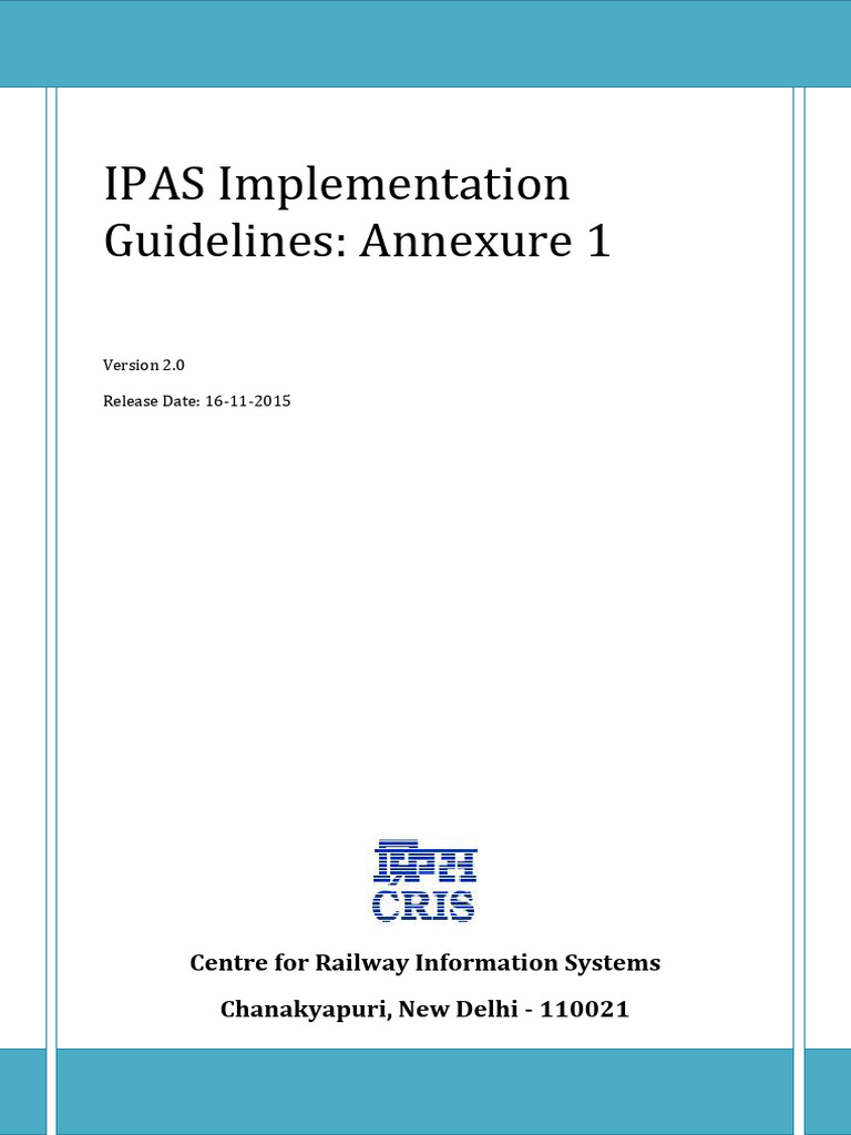 IPAS Implementation Guidelines for Railways | PDF | Rail Transport ...