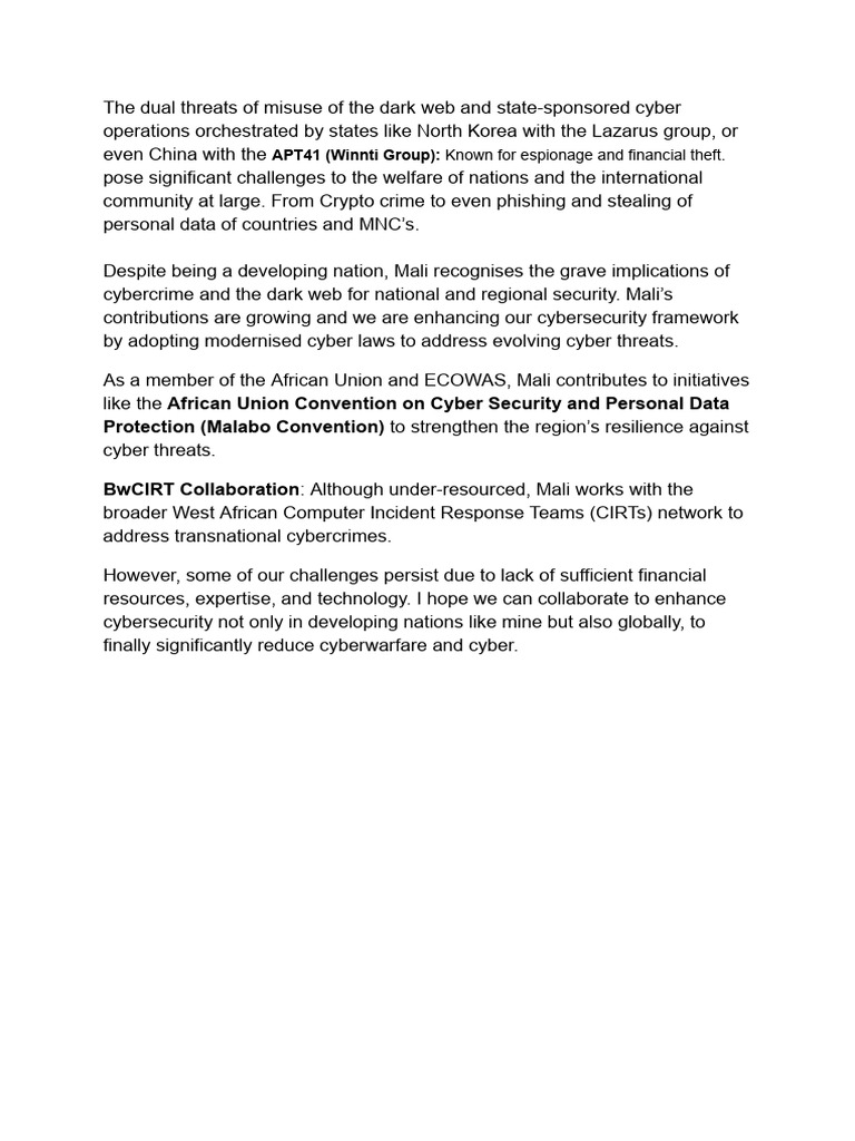 Opening Gsl Speech 1 Pdf