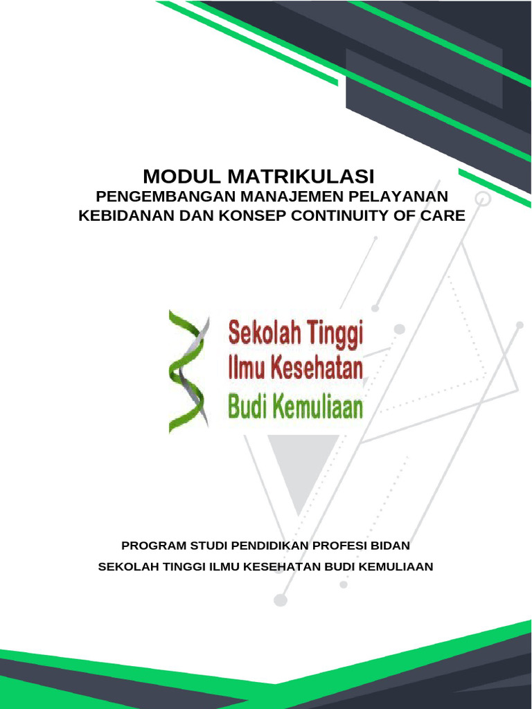 Modul Teori Pengembangan Manajemen Pelayanan Kebidanan Dam Konsep Continuity of Care | PDF