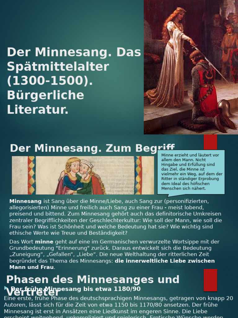 Der Minnesang | PDF