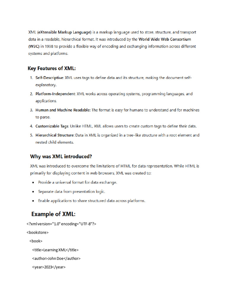 Introduction of XML | PDF Introduction of XML | PDF