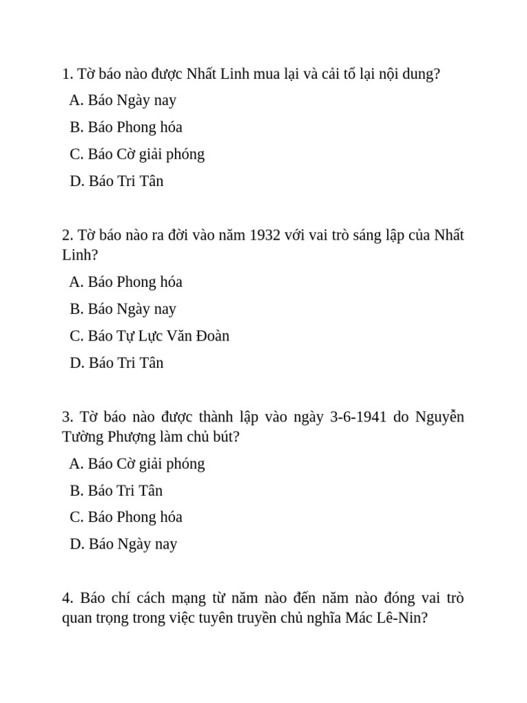 LSBC Chuong4 (Cauhoi) | PDF