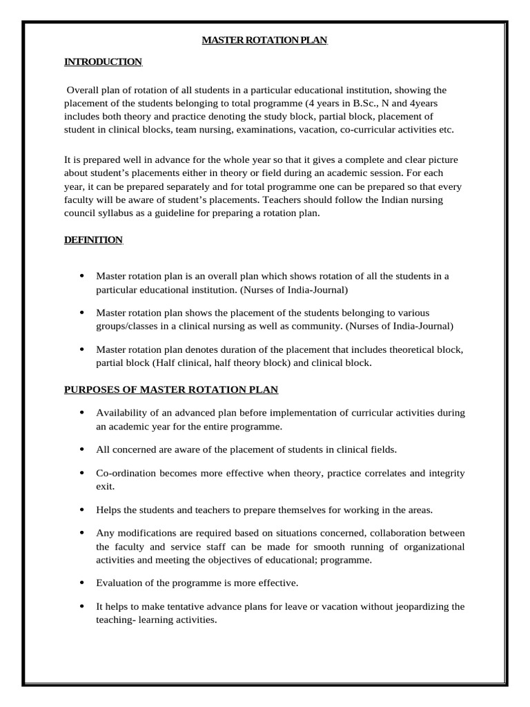3. master_plan | PDF | Nursing | Teachers