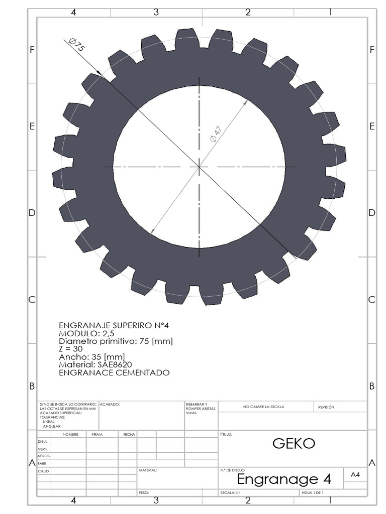 Buje para Engranajes Mecanicos | PDF | Ingeniería mecánica