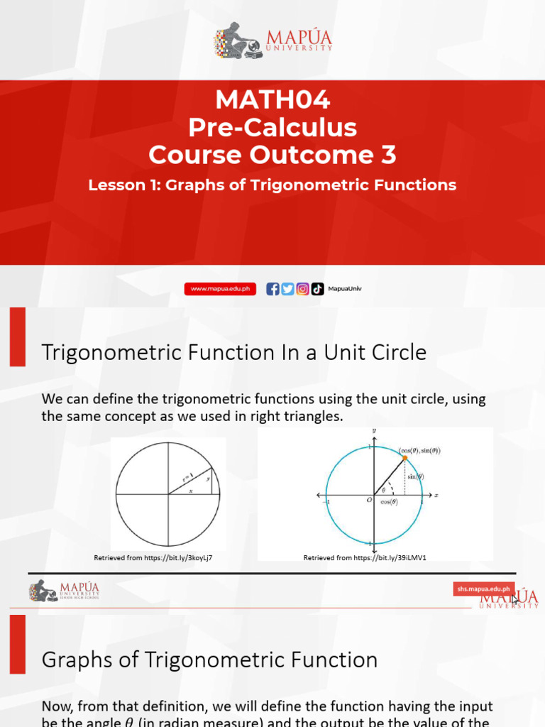 CO3-Lesson 1 - Graphs of Trigonometric Functions | PDF | Trigonometric Functions | Function ...