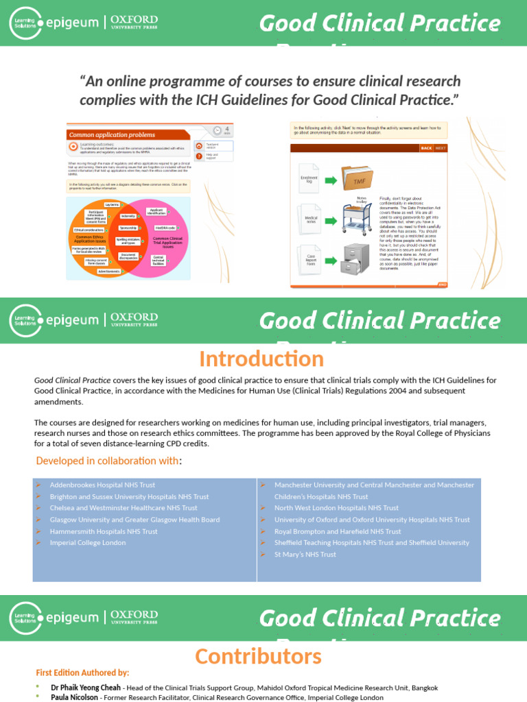 Good Clinical Practice Online Course | PDF | Clinical Trial | Hospital