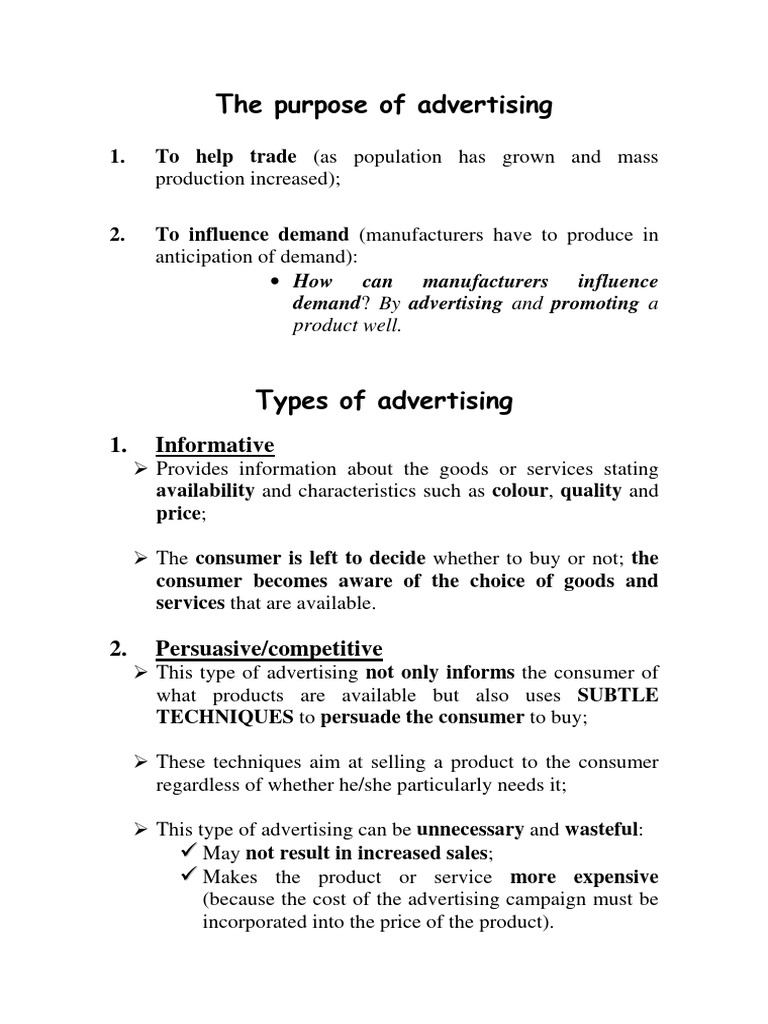 Advertising | PDF | Advertising | Demand