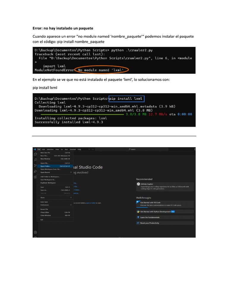 Instrucciones Python 2 | PDF