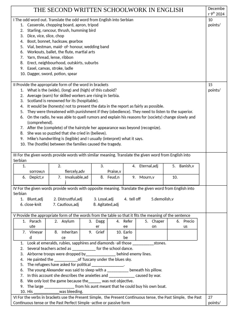 The Second Written Schoolwork 2 | PDF
