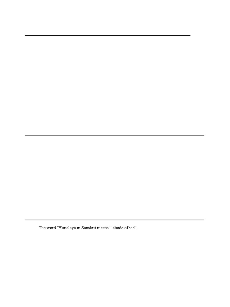 Class 4 Practice Assignment (2023-24) (1) | PDF | Himalayas | River