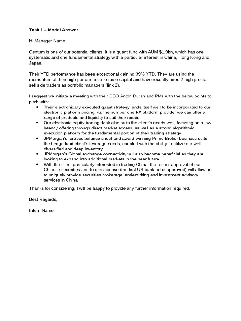 Task 1 Model Answer | PDF