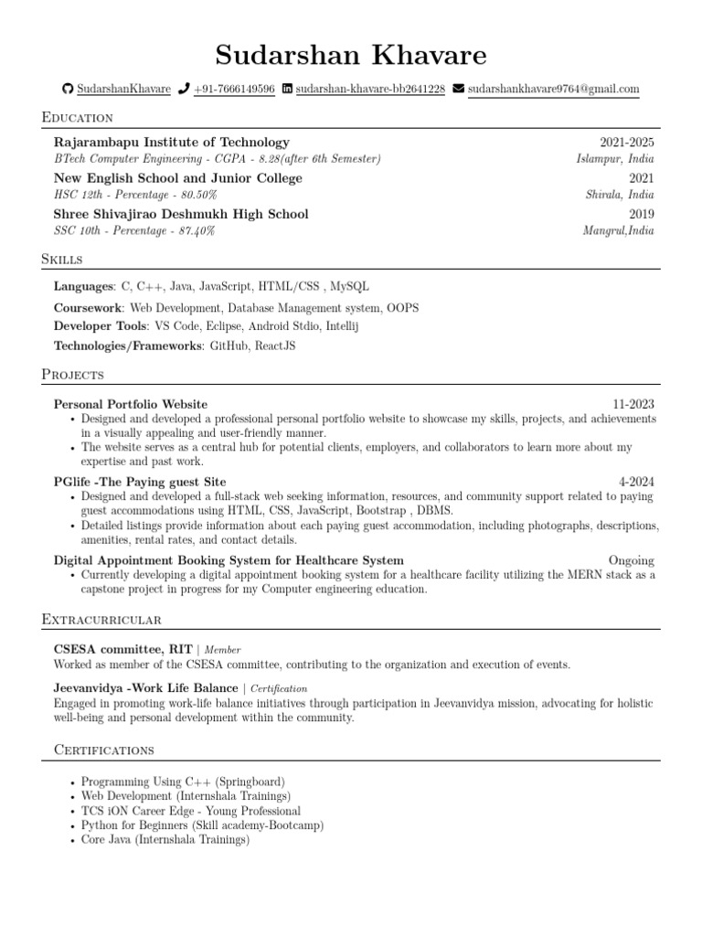 Sudarshan_Khavare | PDF | Web Development | Software Engineering