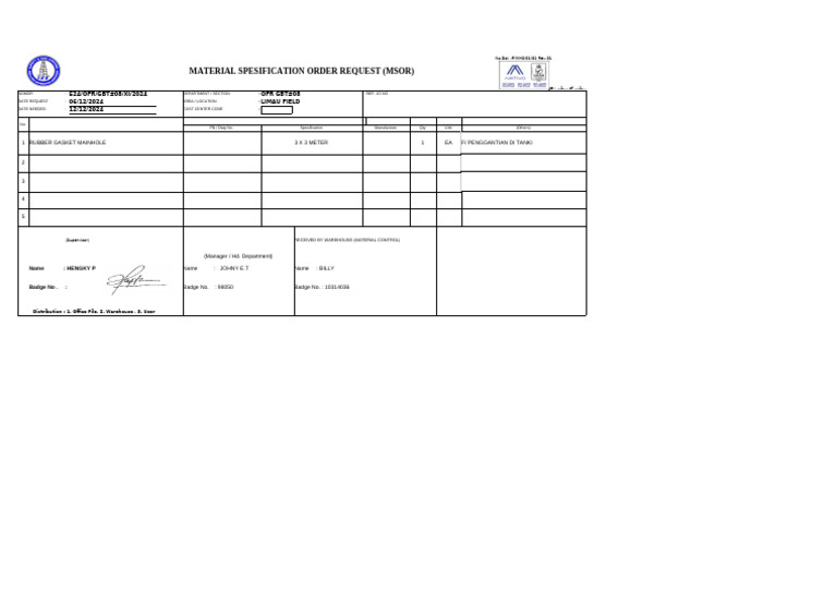 Msor 523 (Opr) | PDF