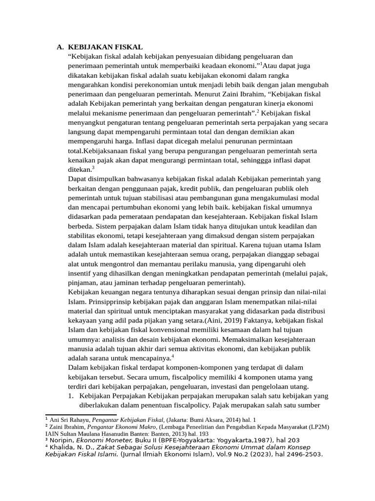 Kebijakan Fiskal | PDF