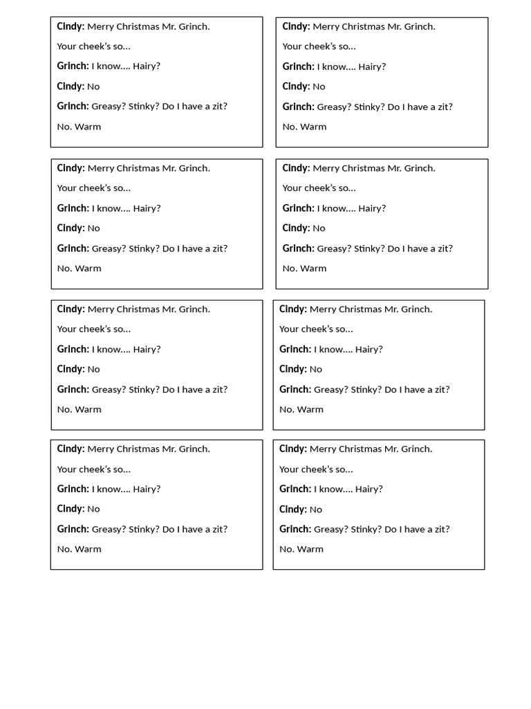 Grinch Dialogue | PDF