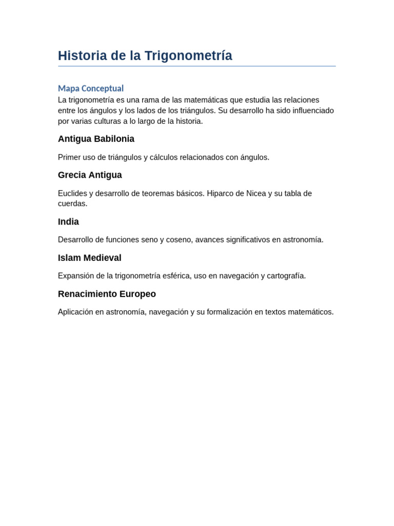 Historia de La Trigonometria | PDF