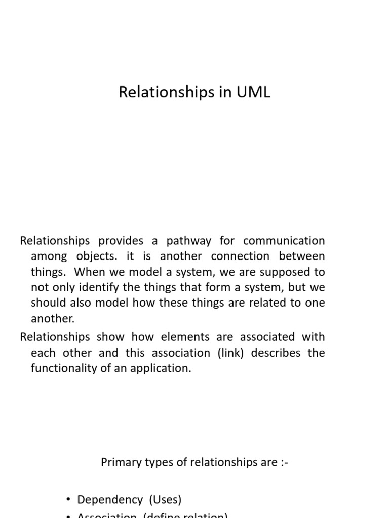 Relationships in UML | PDF | Software Engineering