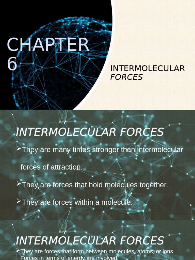 Chapter 6 Intermolecular Forces | PDF | Chemical Polarity ...