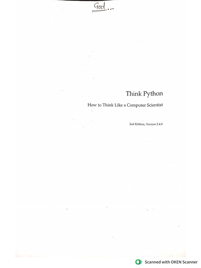 Think Like a Computer Scientist (Lavanya Madam) | PDF