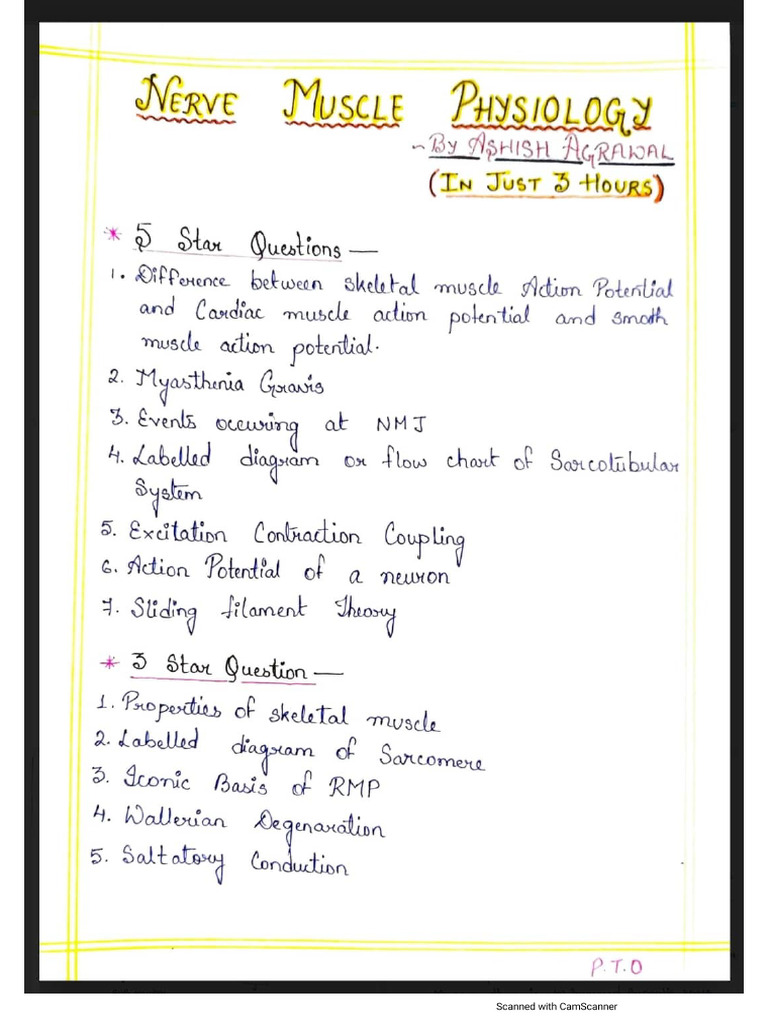 Nerve Muscle Physiology AA | PDF