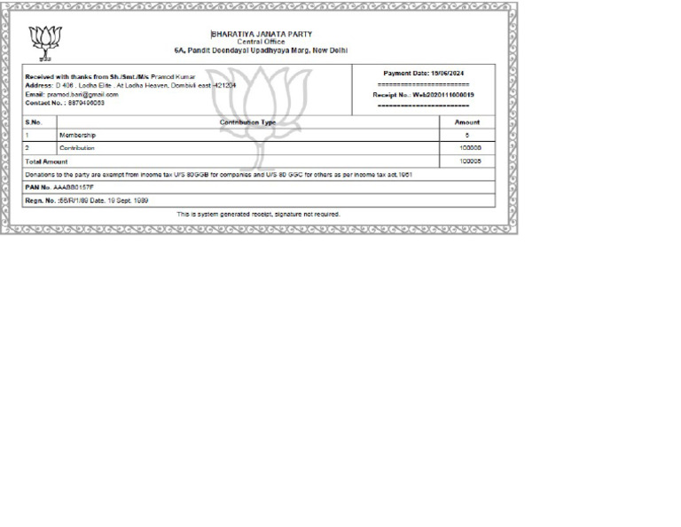 Donation Political Parties | PDF