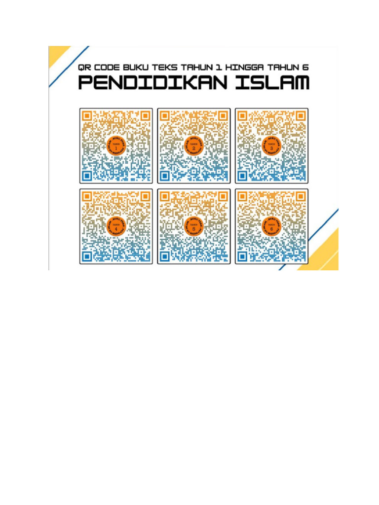 QR CODE BUKU TEKS PAI Thn.1-6 | PDF