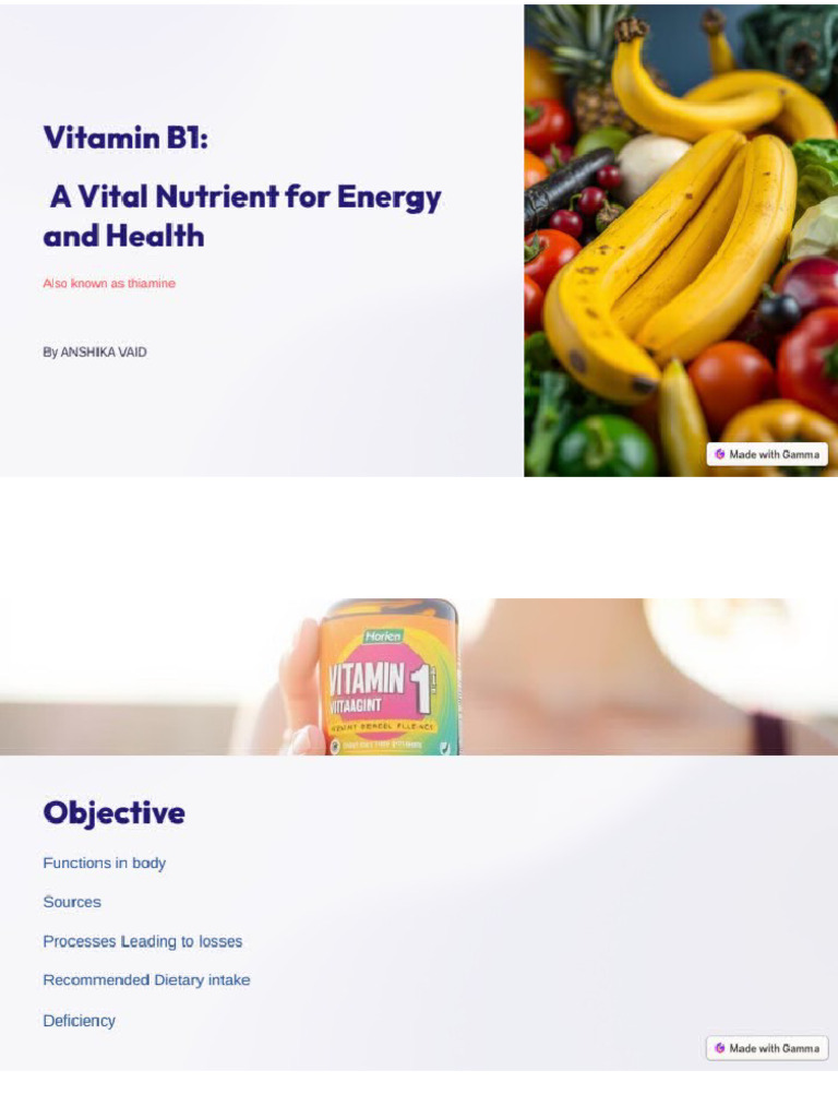 Vitamin B1 | PDF