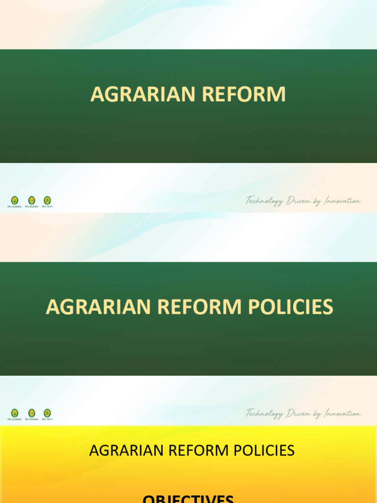 Comprehensive Agrarian Reform in the Philippines | PDF