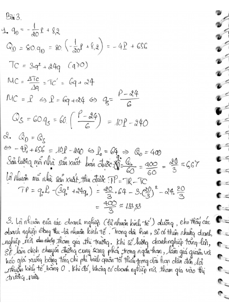 Bài tập KTVM giải | PDF