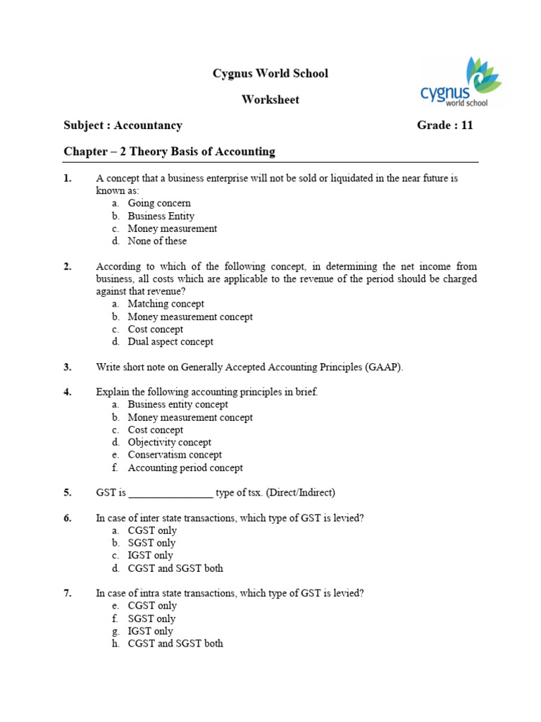 11 Acc Ch 2 Theory Basis of Accounting | PDF | Debits And Credits | Depreciation