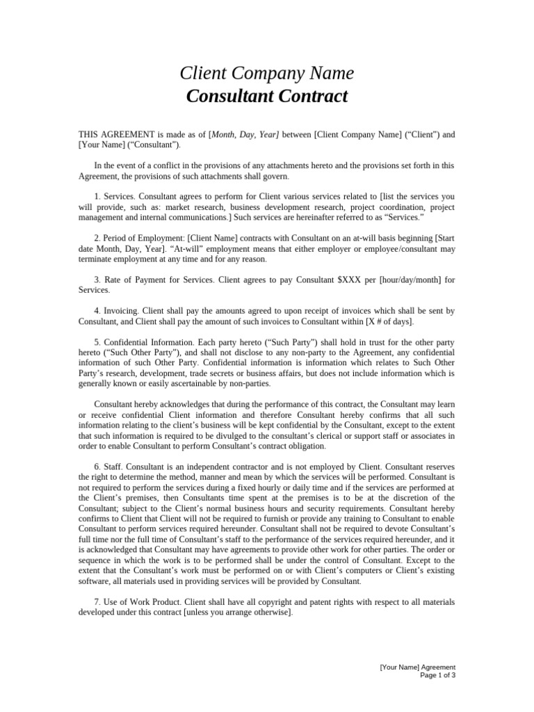 17 - Traditional-Consulting-Agreement | PDF | Legal Liability | Arbitration
