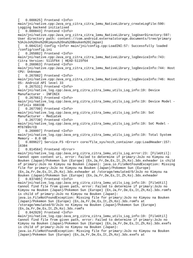citra_log | PDF | Operating System Families | Computing Platforms