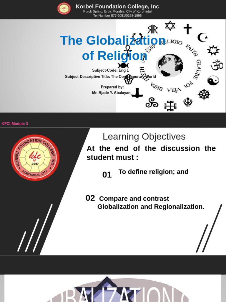 Ppt. 3 The Globalization of Religion | PDF | Globalization | Social ...