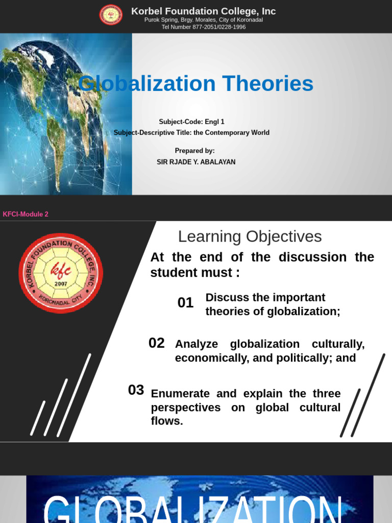 Ppt. 2 Globalization Theories 2 | PDF | Globalization | Economies