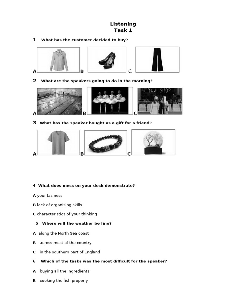 Listening Comprehension Practice Test | PDF