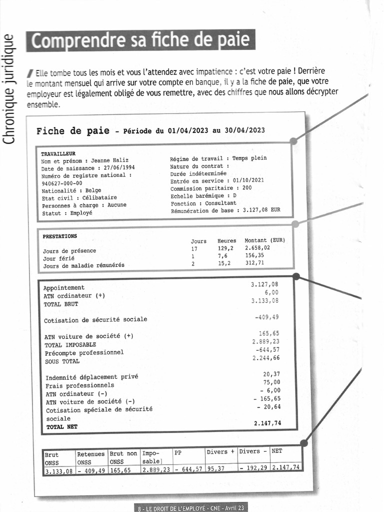 Comprendre Sa Fiche de Paie | PDF