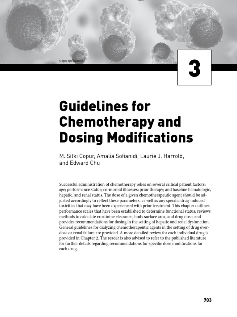 Dose Modifications | PDF | Creatinine | Dose (Biochemistry)